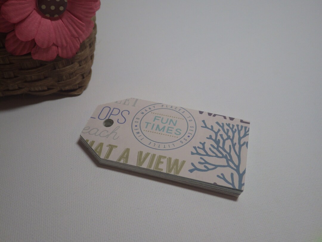 Seaglass Designer Paper Gift Tags - Gift Tags - Package Tags - Tags ...