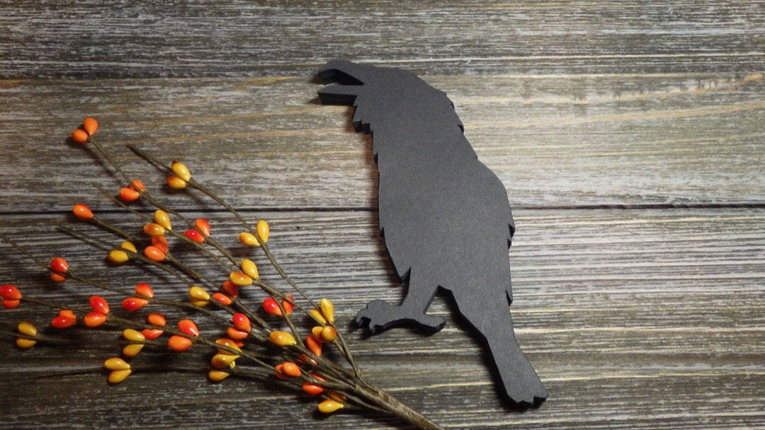 Raven Die Cuts - 30 Piece Set - 3.9 X 5 - Bird Die Cuts - Fall Die Cuts ...
