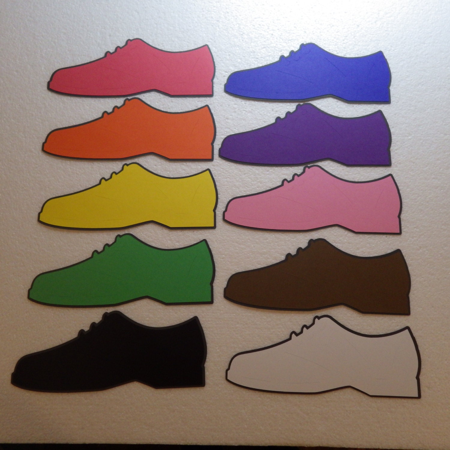 Large Shoe Color Match Learning Activity Die Cuts 20 Piece - Etsy