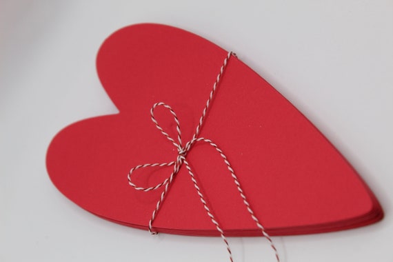 Skinny Heart Die Cuts Long Heart Paper Shapes Wedding - Etsy