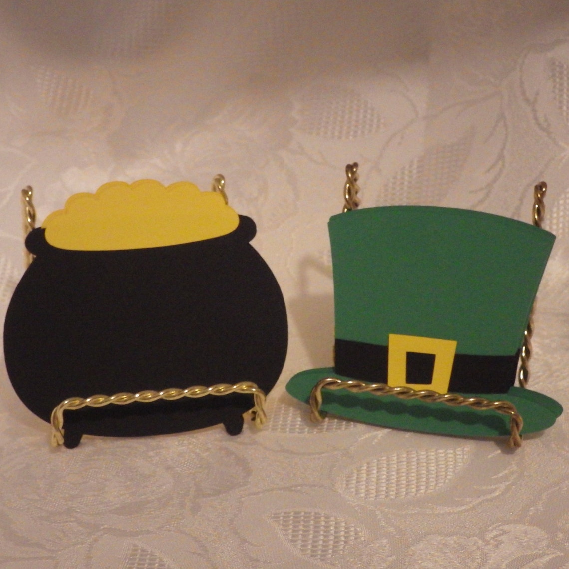 St. Patricks Day - Leprechaun Hat & Pot of Gold Die Cuts - 12 Piece Set ...