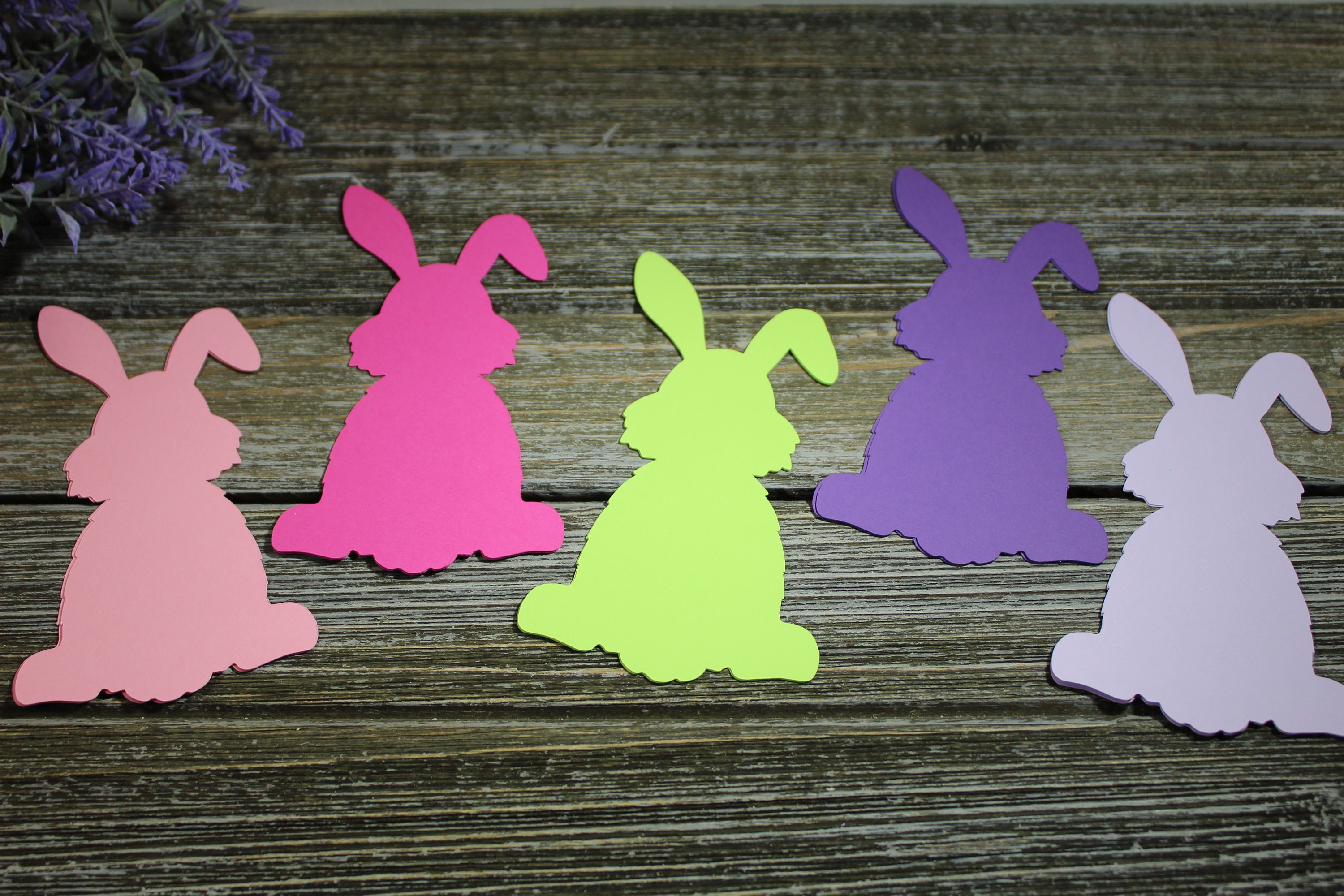 Bunny Trio Die Cuts Rabbit Die Cuts Spring Easter 30 PC - Etsy
