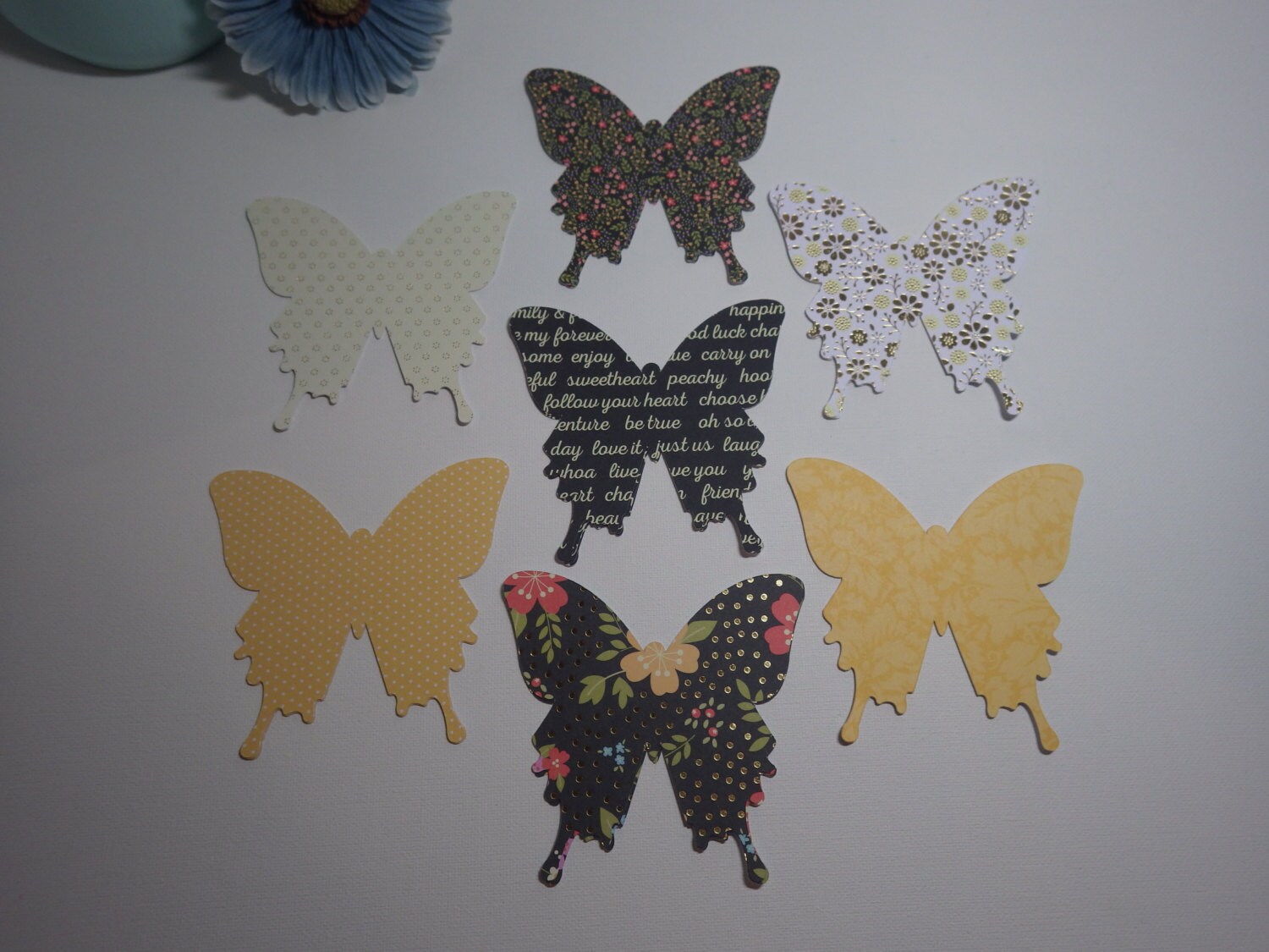 Large Butterfly Die Cut Lot 63 PC Set 3.75 Inch X 3.53 | Etsy