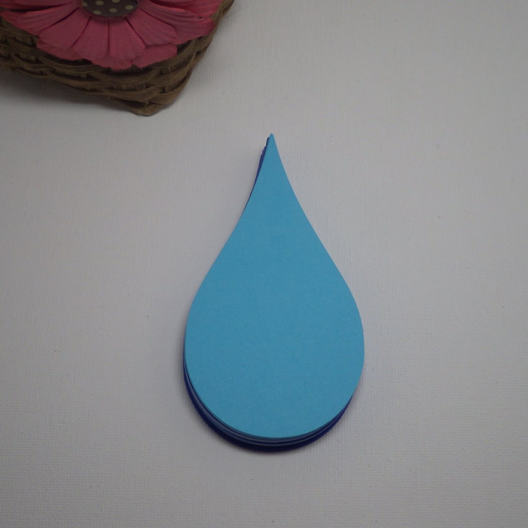 Rain Drop Die Cuts - Rain- Tear Drop - Large- 4 Inch - Choose Your ...