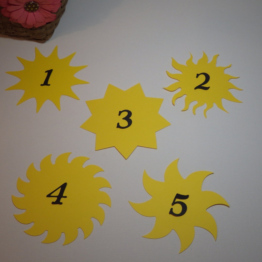 Sun Die Cuts - Choose Your Style - 20 Piece Set - Custom Orders Welcome ...