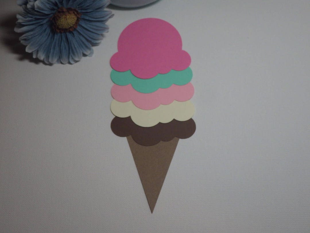 Large Ice Cream Cone Die Cuts- 60 PC Set - Bulletin Boards, School ...