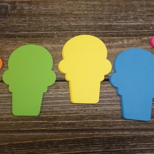 Ice Cream Cone Paper Die Cuts - 40 PC Set - 2.5 X 3.5 - Bulletin Boards ...