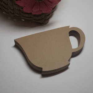 Tea Cup / Coffee Cup Die Cuts - 40 PC Set - 4.1 X 2.5 - Custom Orders ...