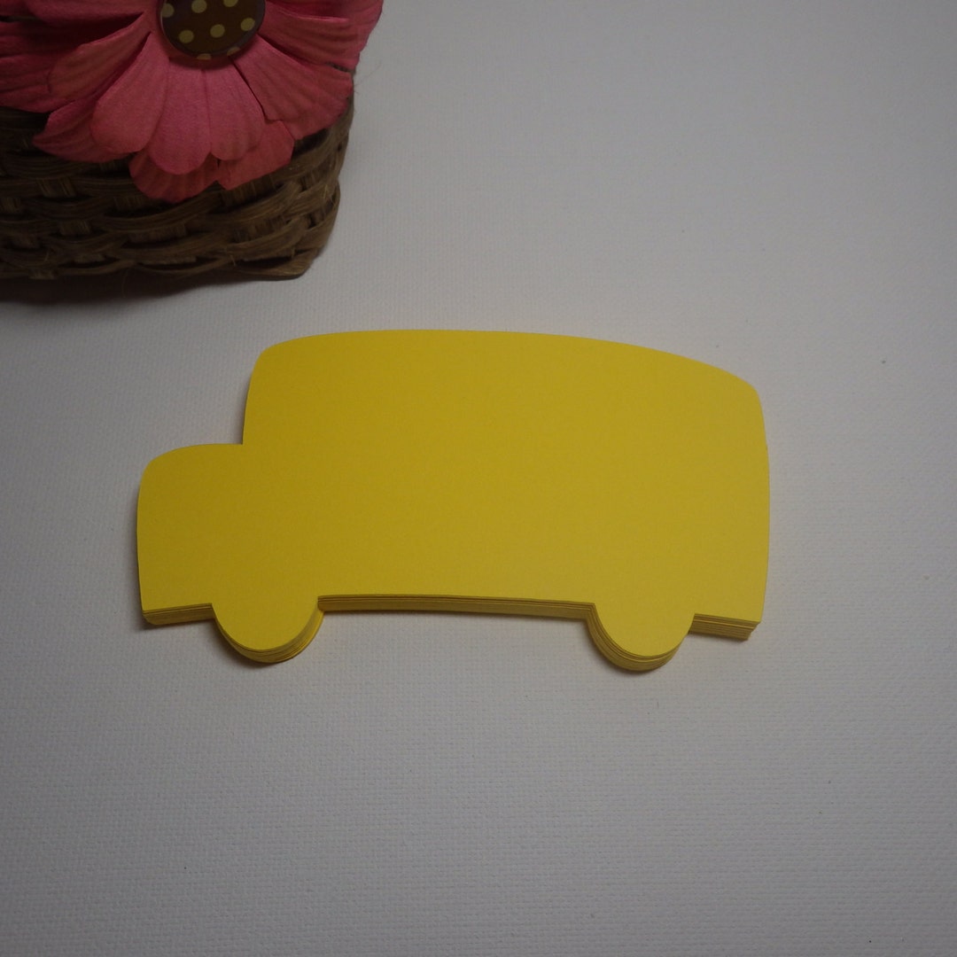 School Bus Die Cuts - 30 Piece Set - 4.5 X 2.57 - Custom Orders Welcome ...