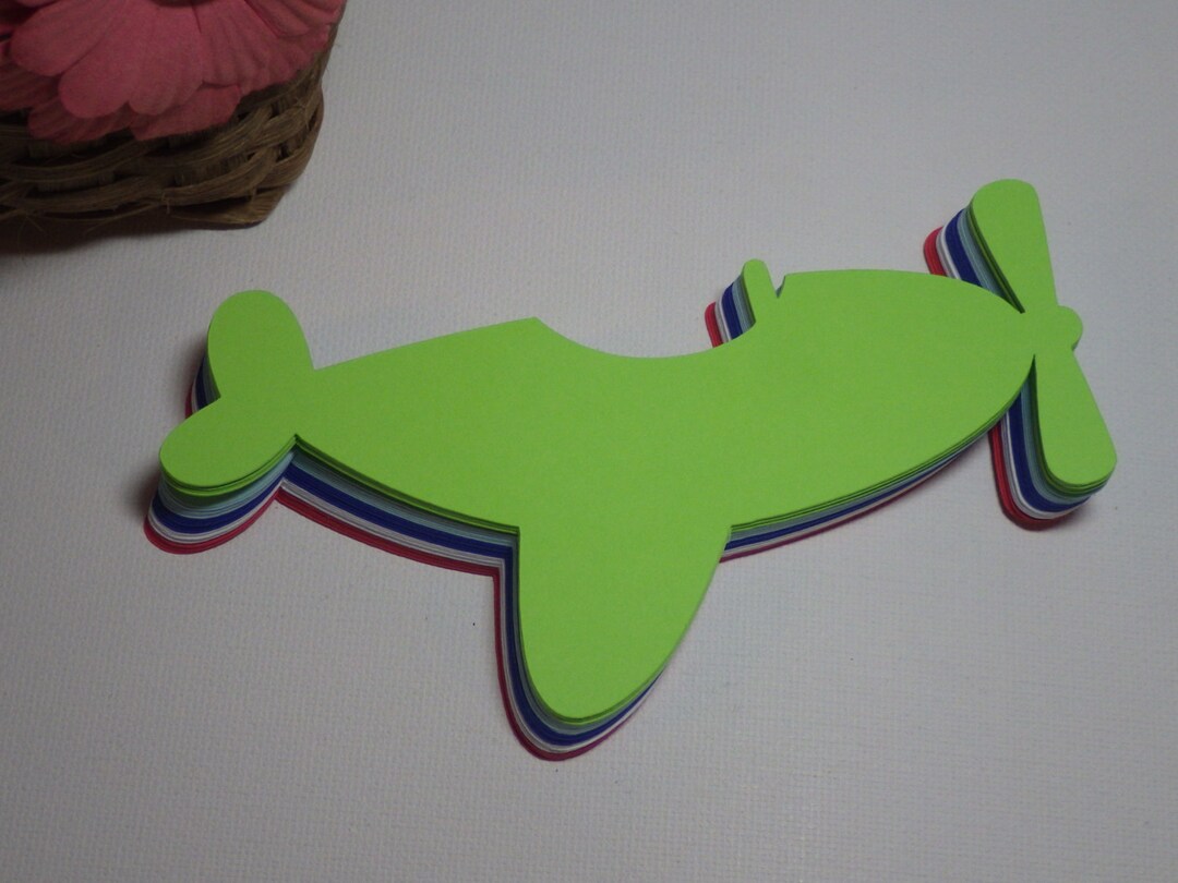 Airplane Die Cuts - Plane Die Cuts - 30 PC Set - 5 Inch X 2.66 Inch ...