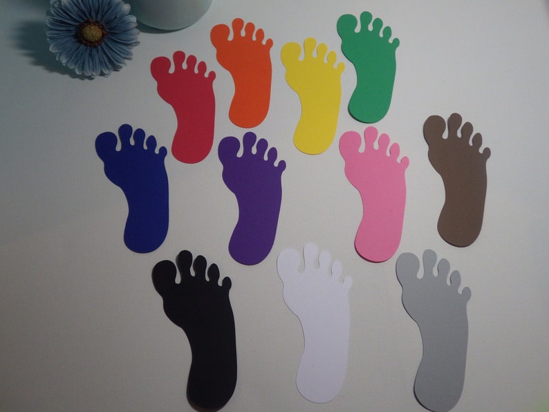 Feet - Foot Die Cuts - 66 PC Set - 2.5 X 5.18 Inches - Bulletin Boards ...