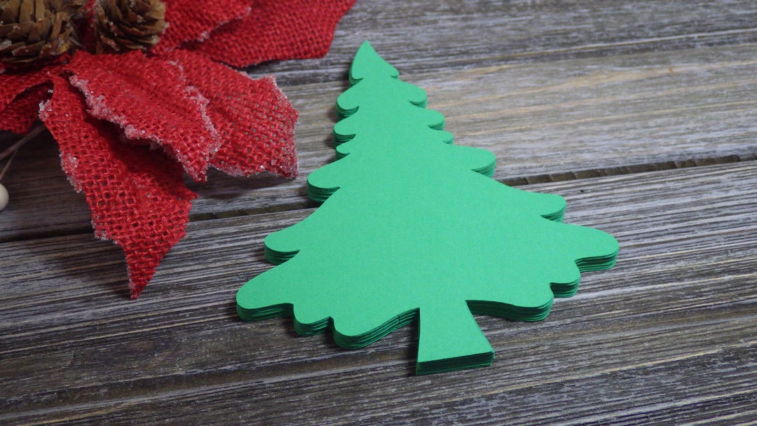 Christmas Tree Die Cuts- Christmas Die Cuts - 20 Piece Set - 4.411 X 5. ...