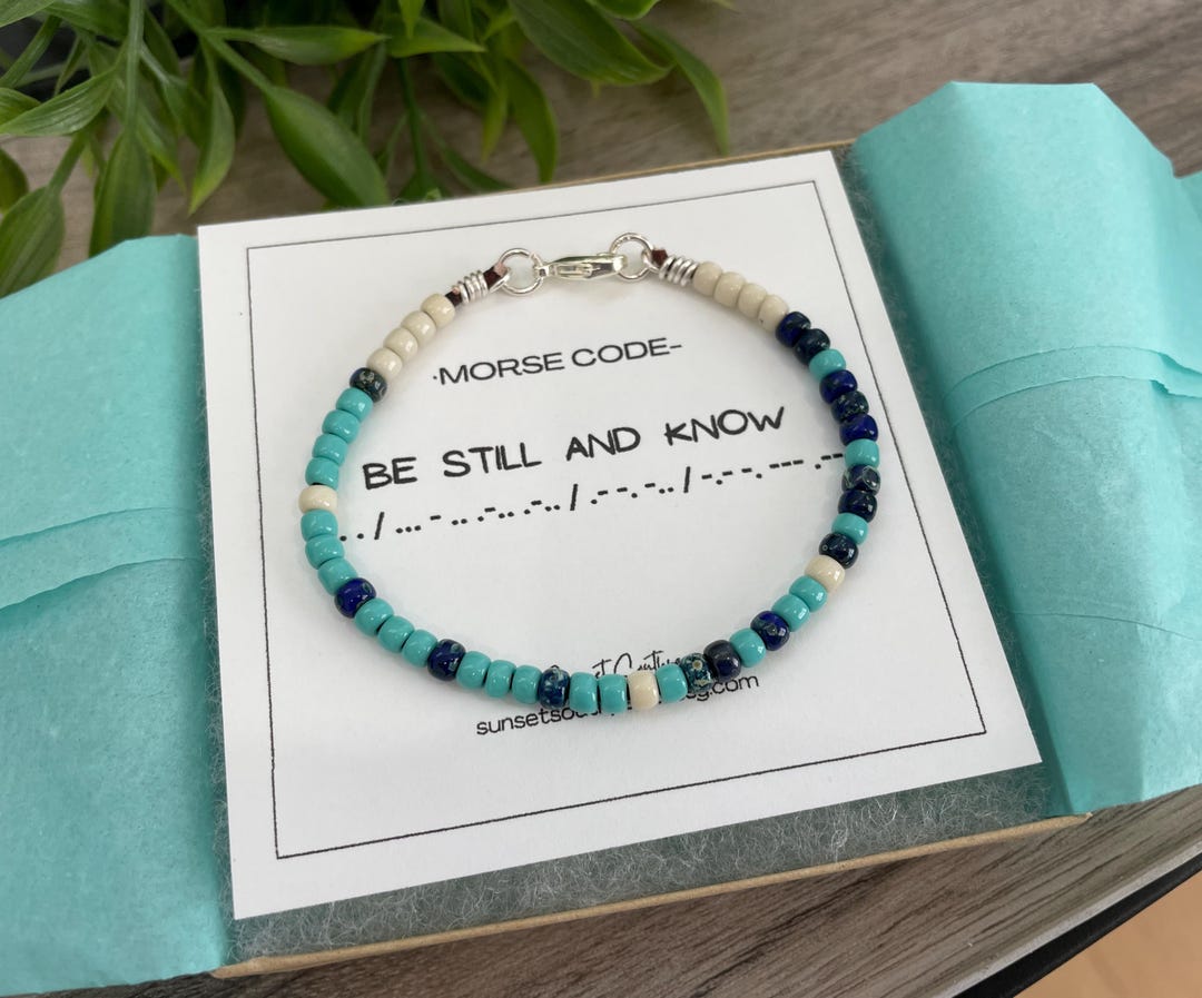 Be Still and Know Morse Code Bracelet: Positive Affirmation Beaded ...