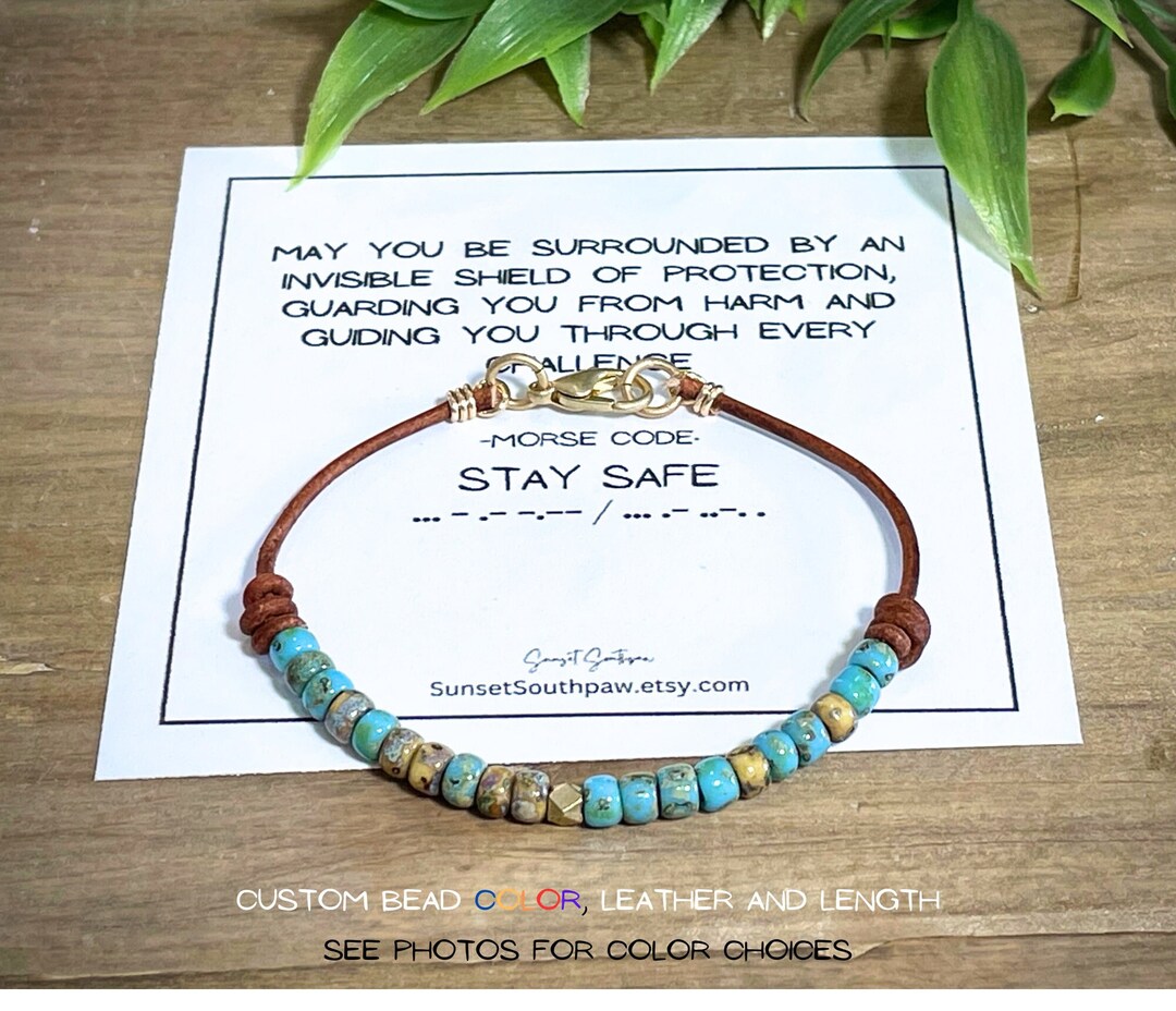 Morse Code "stay Safe" Bracelet, Gifts for College Student, Law ...