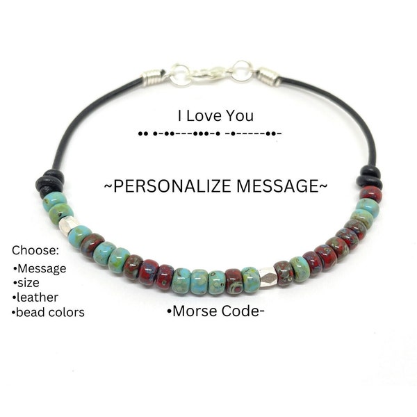 Morse Code I Love You Bracelets - Etsy