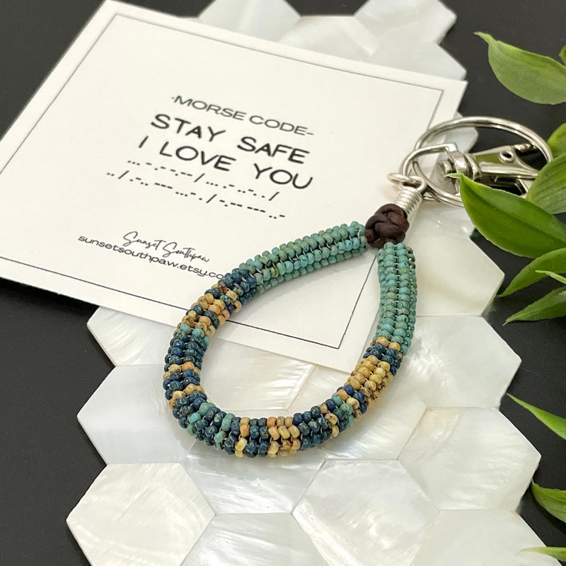 Morse Code Keyring - Etsy