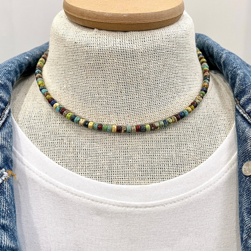 Boho Beaded Necklace - Etsy