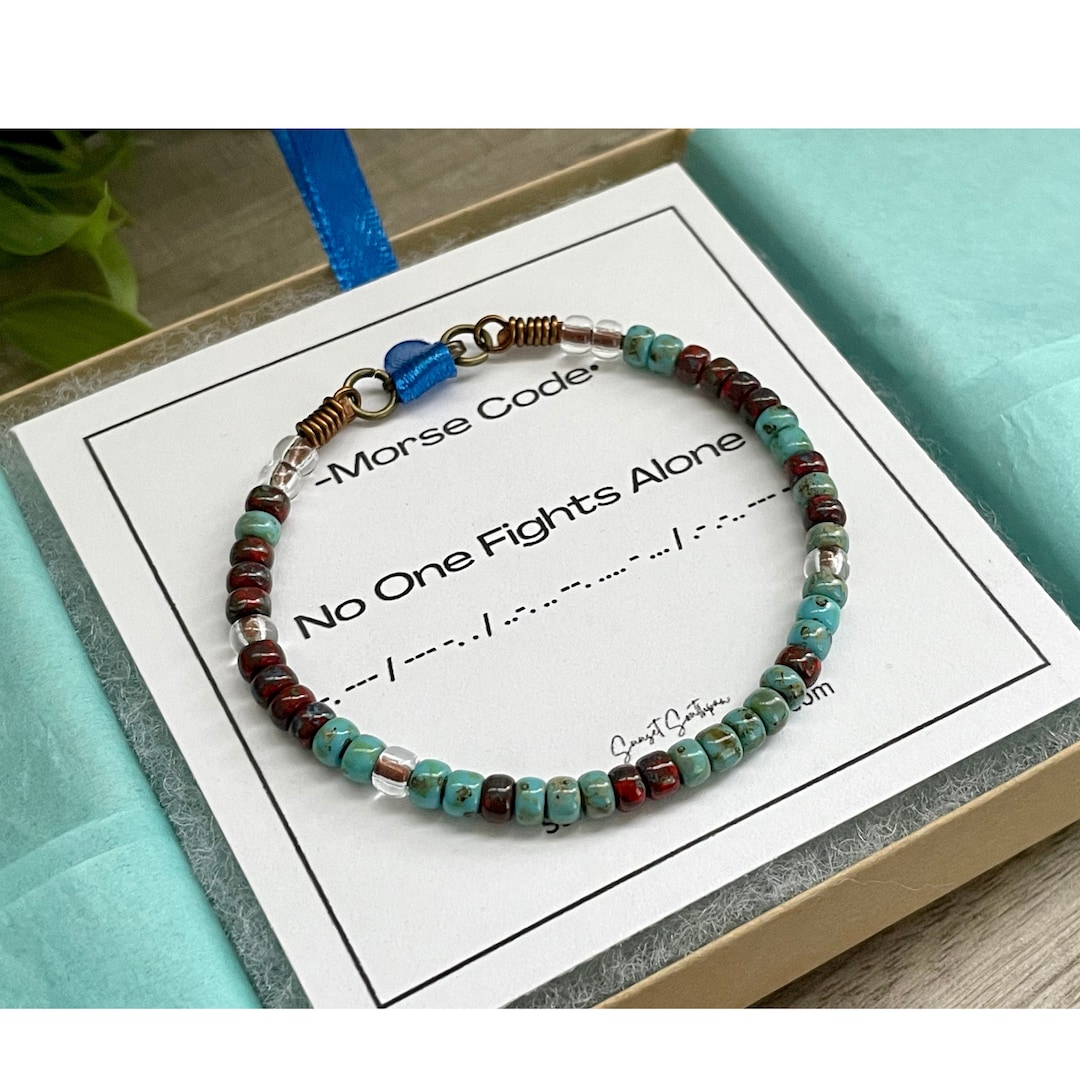 No One Fights Alone Bracelet, Cancer Gift, Supportive Jewelry, Cancer ...