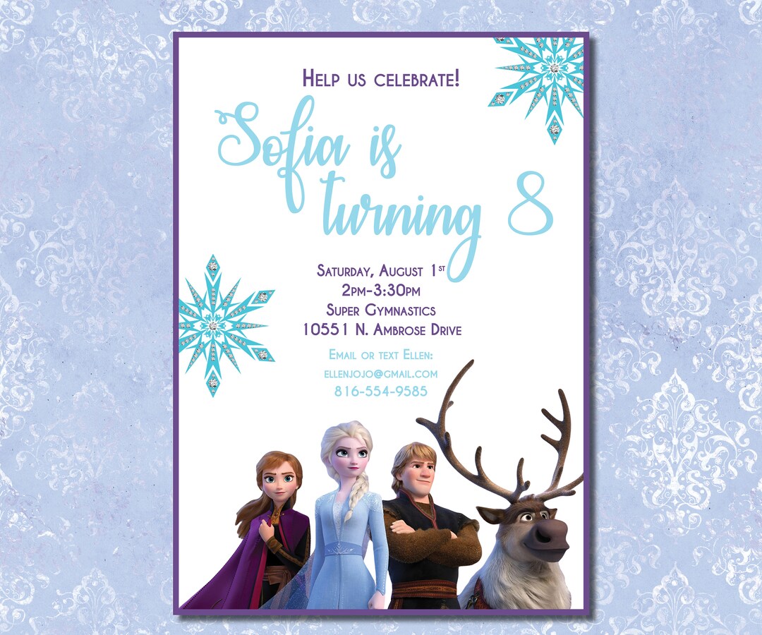 Snow Birthday Invitation - Etsy