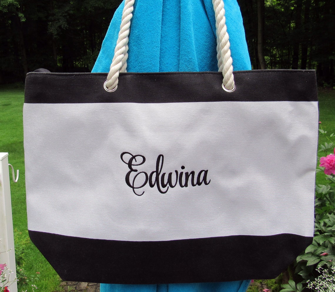 Personalized Beach Tote and EXTRA LARGE Towel Set - Etsy