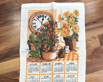 Calendar towel | Etsy