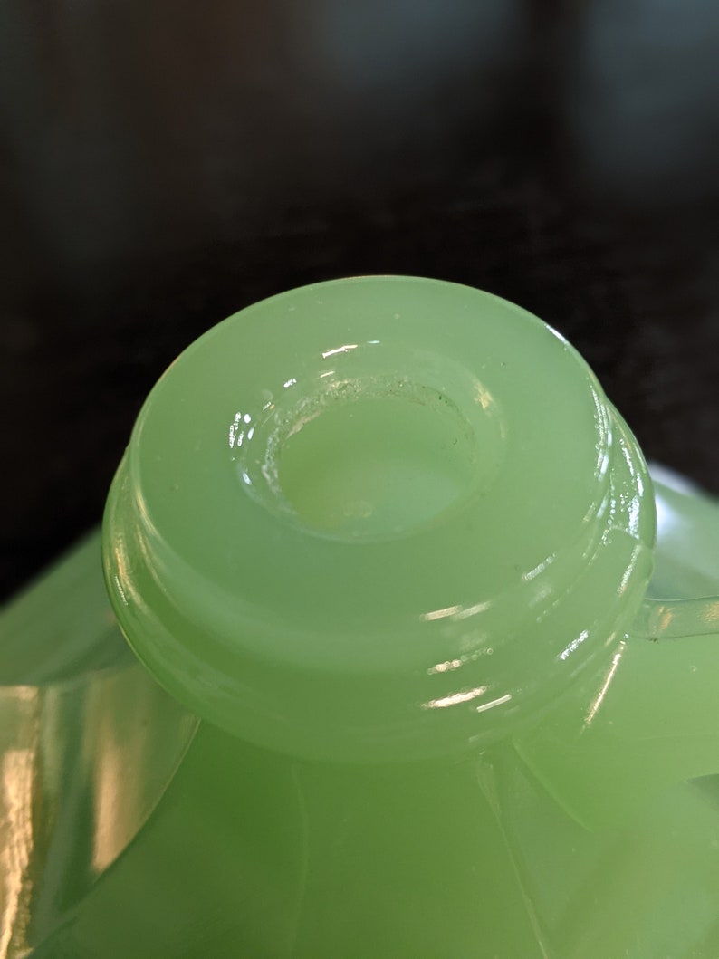 Vintage Houze Glass Jadeite Lamp Base - Etsy