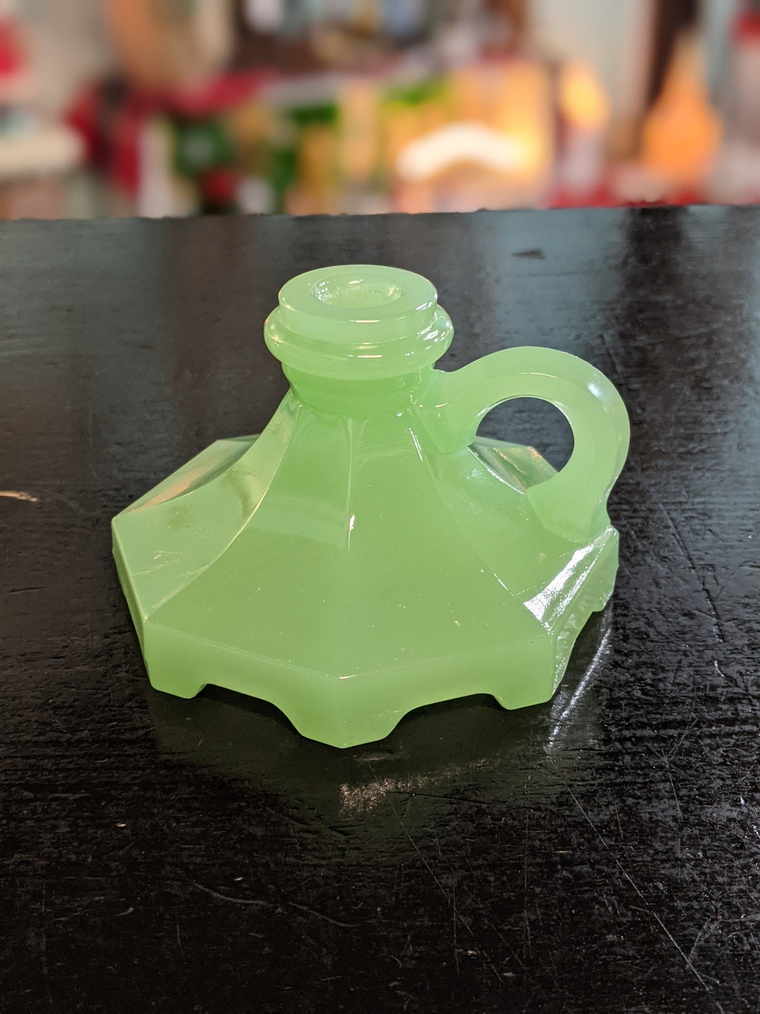 Vintage Houze Glass Jadeite Lamp Base - Etsy