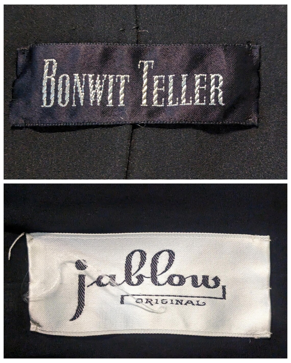 Vintage Black and White Jablow Originals Bonwit Teller Skirted Suit - Etsy