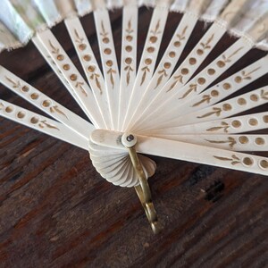 Antique Cream Silk Folding Edwardian Fan - Etsy
