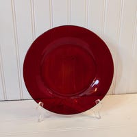 RUBY RED 7 3/4 Inch Round Plate, Vintage, Mid Century Modern, Made by ...