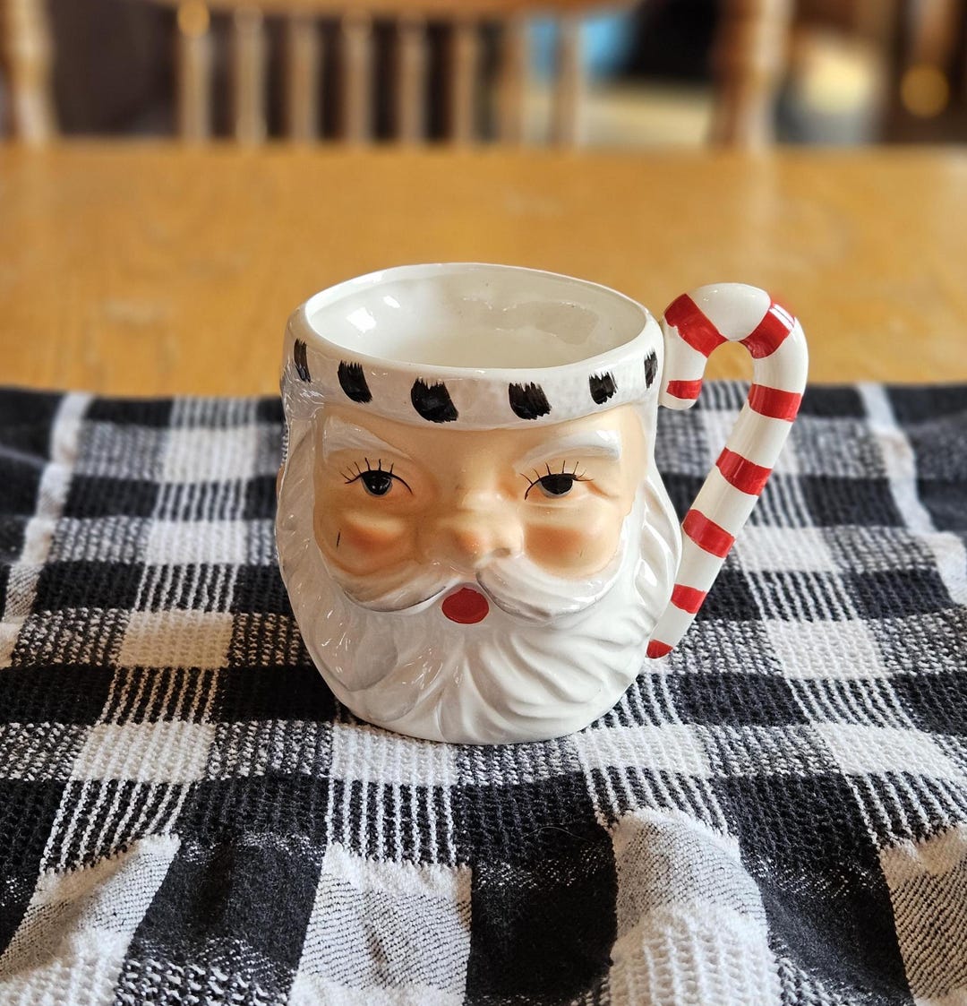 Vintage Lefton Double Face Santa and Mrs. Claus Mug - Etsy