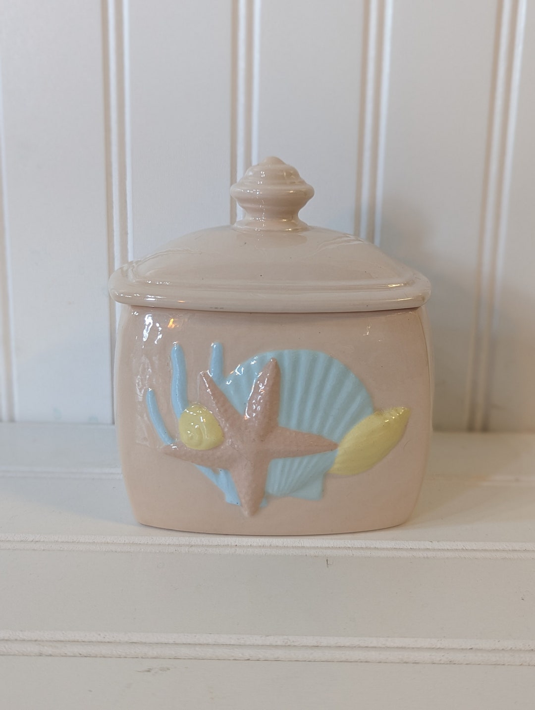 Vintage Ceramic Seashell Music Box - Etsy