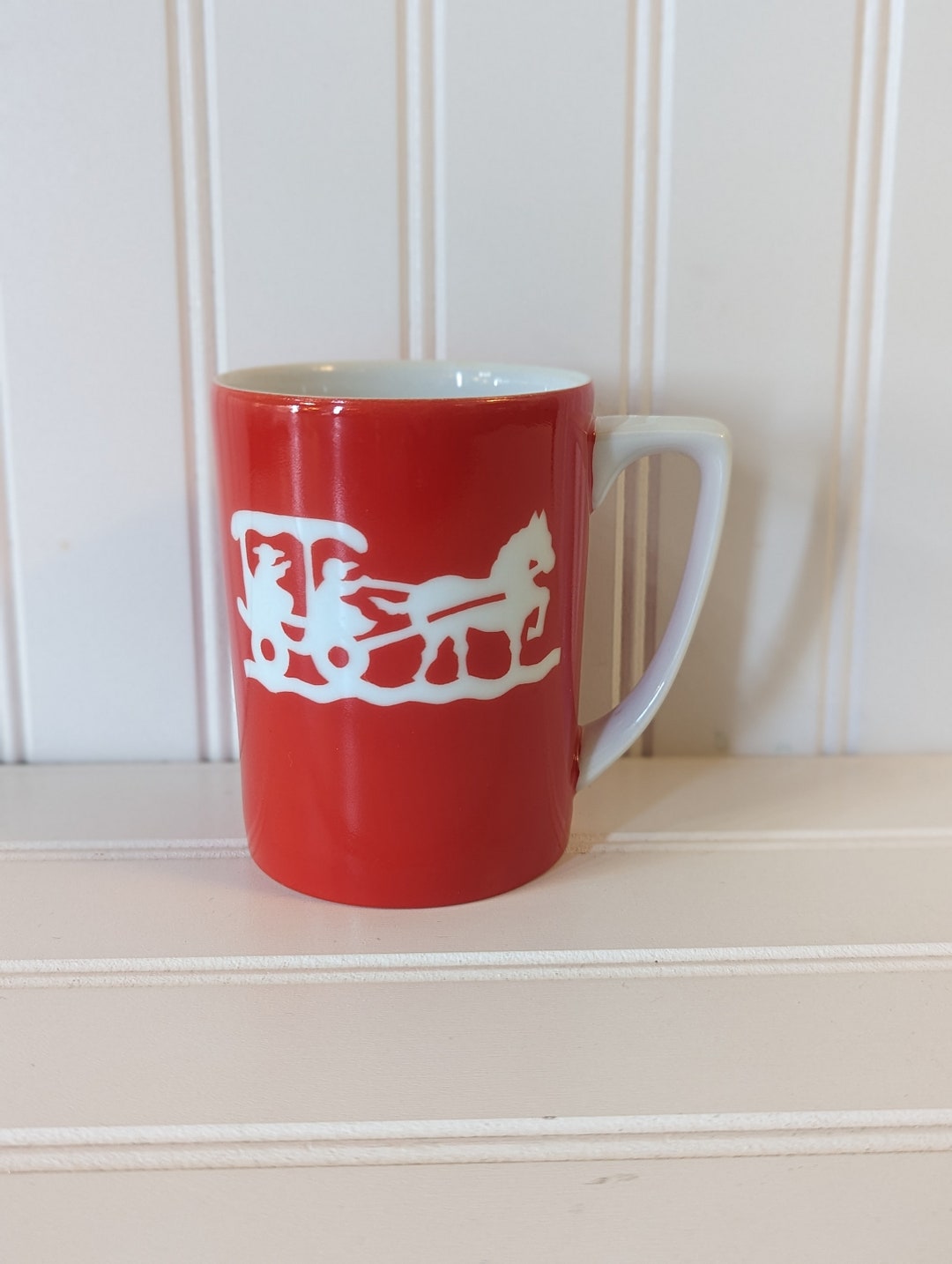Vintage Red Benjamin of Mackinac Island Mug With Coach and Horse - Etsy UK