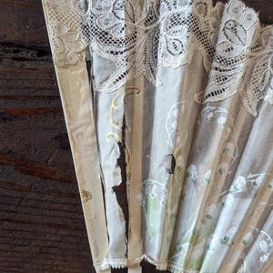 Antique Cream Silk Folding Edwardian Fan - Etsy