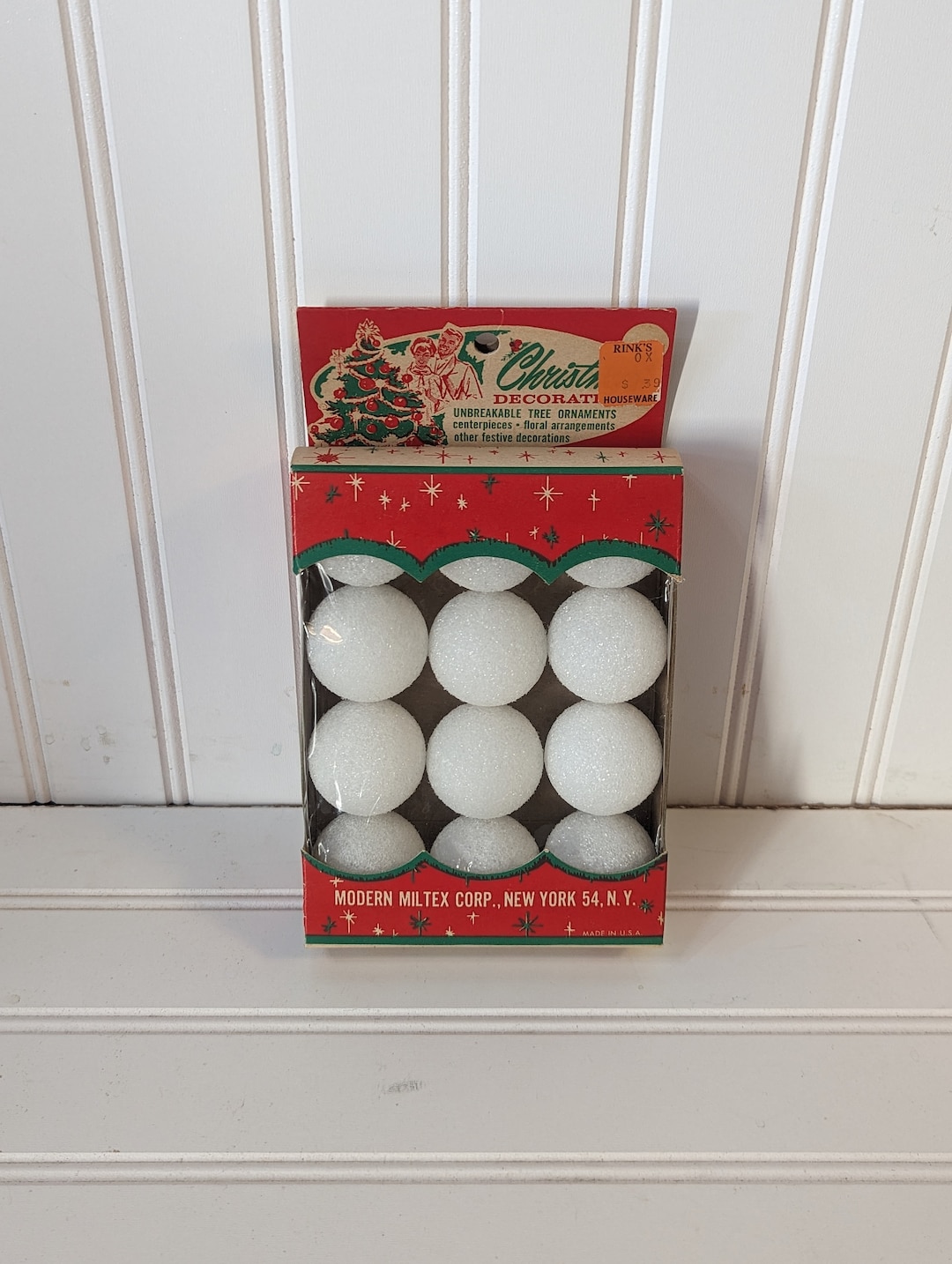 Vintage Deadstock Unbreakable Foam Ornaments in Box - Etsy