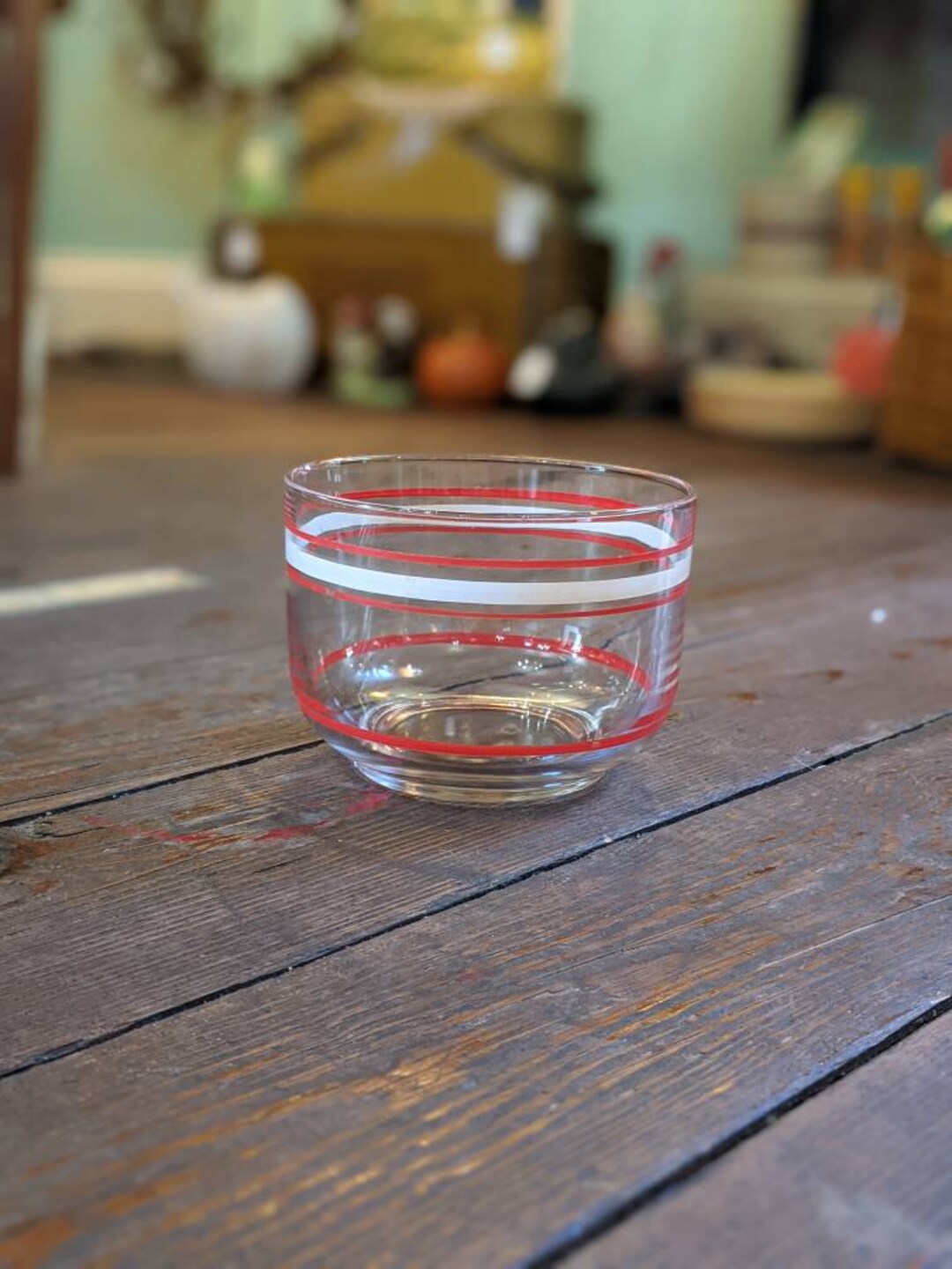 Vintage Midcentury Modern Red and White Striped Ice Bucket - Etsy