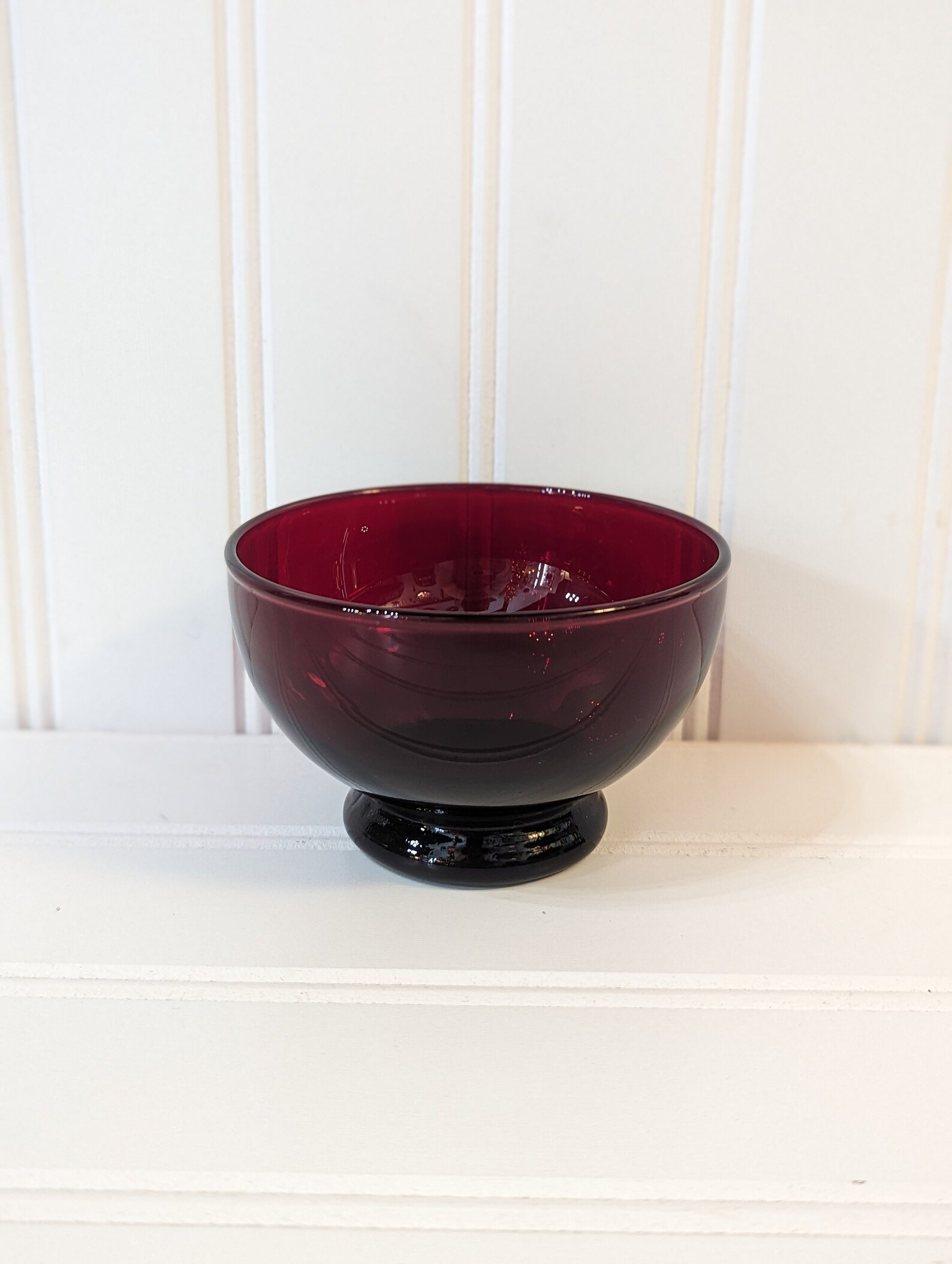 Vintage Anchor Hocking Royal Ruby Custard/fruit Red Dish - Etsy