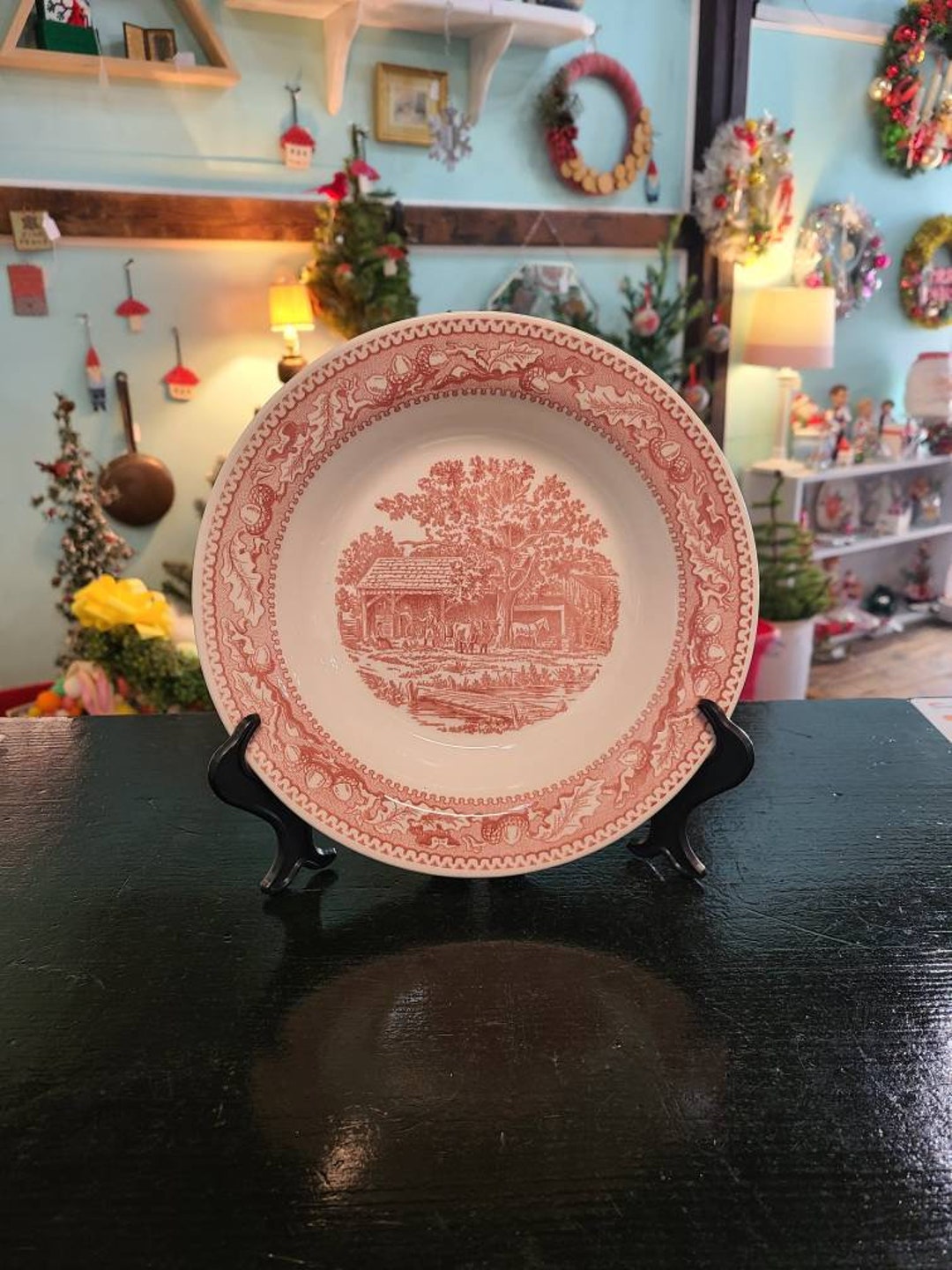 Vintage Royal China memory Lane Pink Transferware Soup Bowl - Etsy