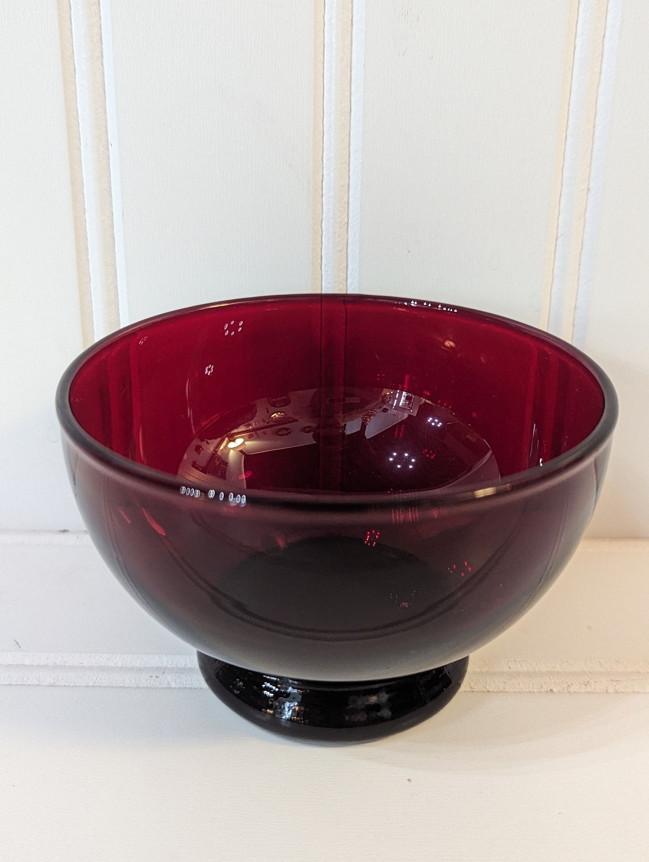 Vintage Anchor Hocking Royal Ruby Custard/fruit Red Dish - Etsy