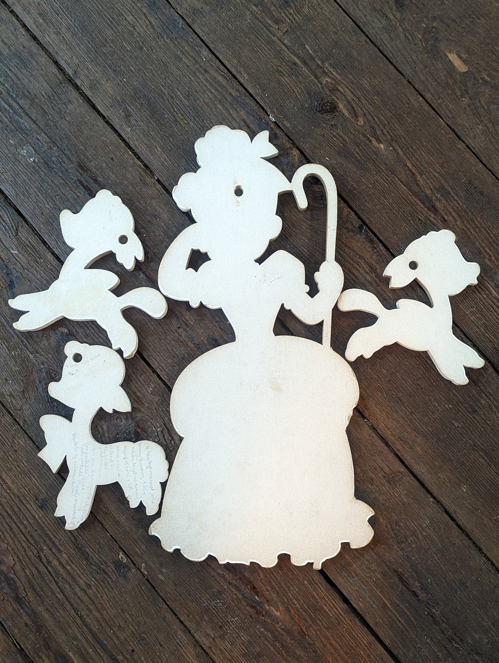 Vintage Little Bo Peep and Three Sheep Nursery Wall Hangings - Etsy