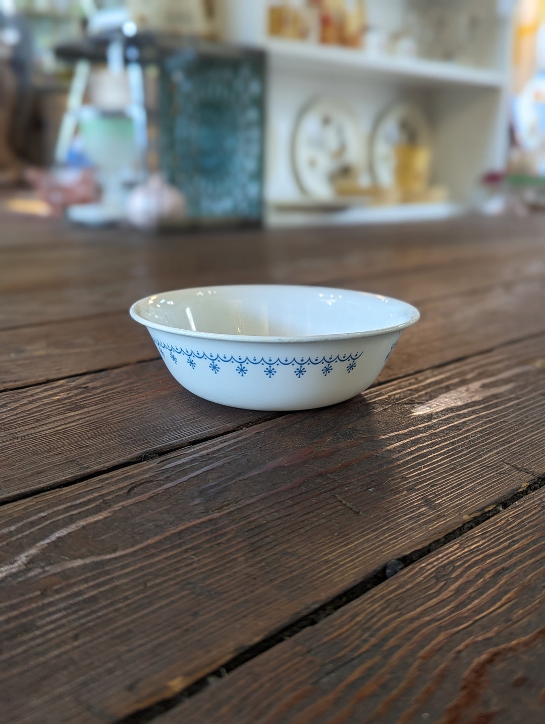 Vintage Corelle Snowflake Blue Cereal Bowl - Etsy