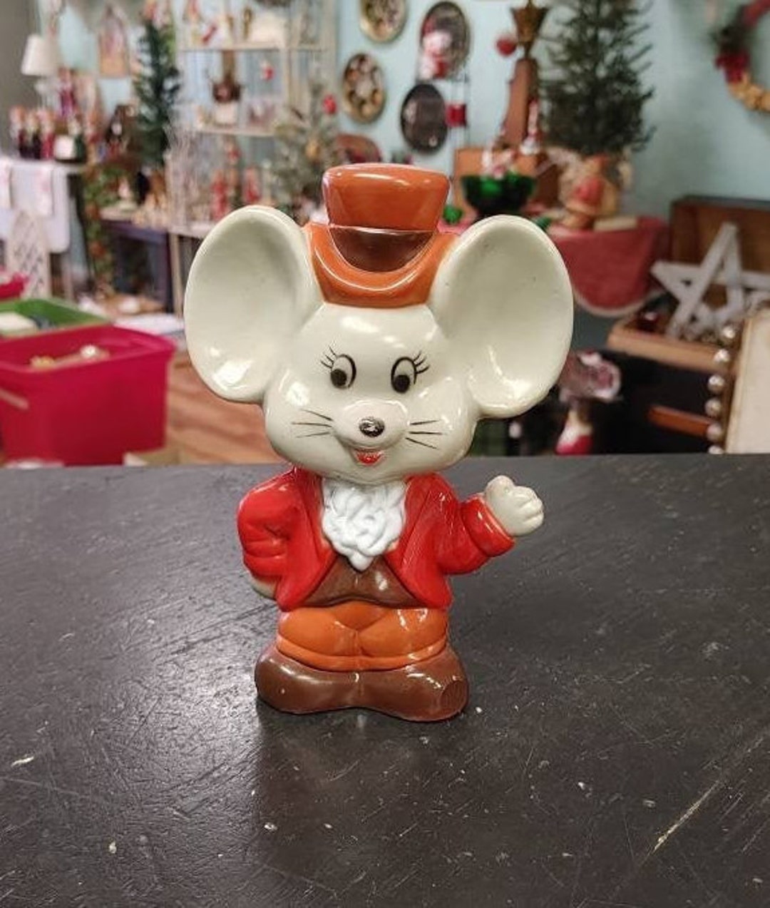 Vintage Plastic Mouse Piggy Bank - Etsy