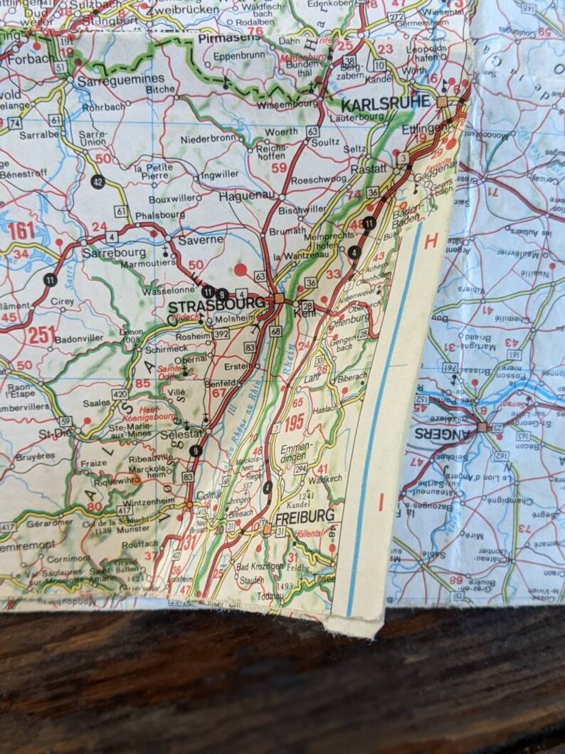 Vintage AAA Map of France - Etsy