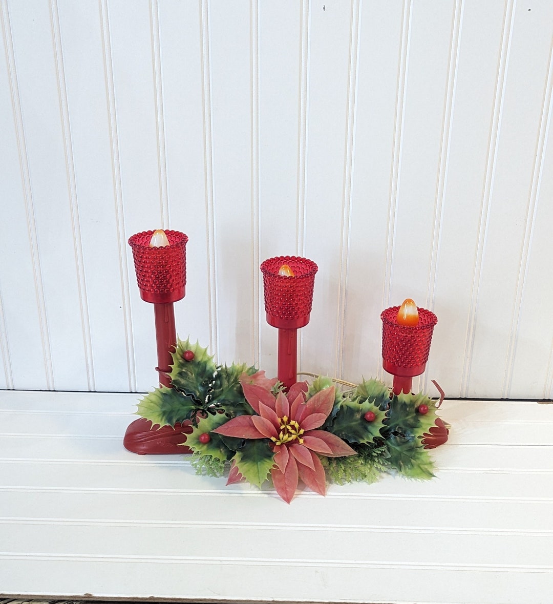 Vintage Beacon Red Candelabra/candolier With Original Box - Etsy