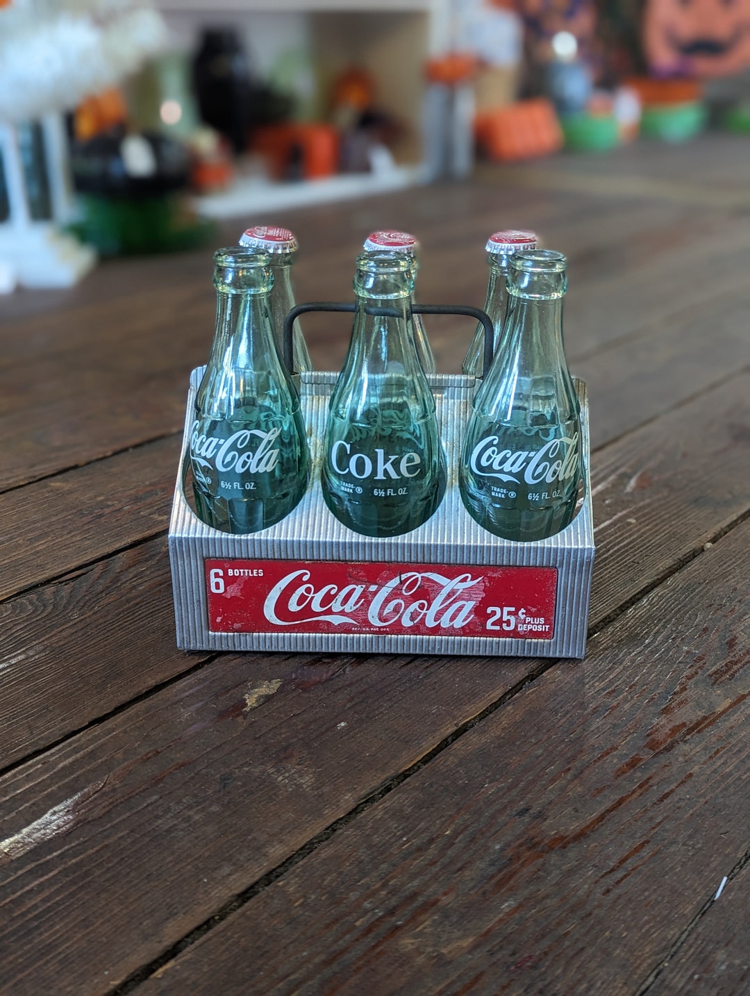 Vintage Metal Coca-cola Carrier and Six Assorted Bottles - Etsy