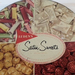 Vintage Luden's Satin Sweets Candy Tin - Etsy