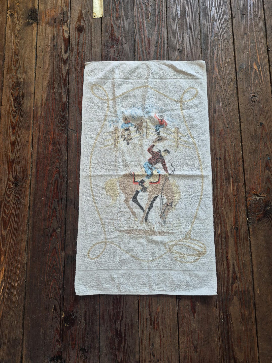 Vintage Sayco Cowboy Rodeo Wild West All Cotton Terry Bath Towel - Etsy