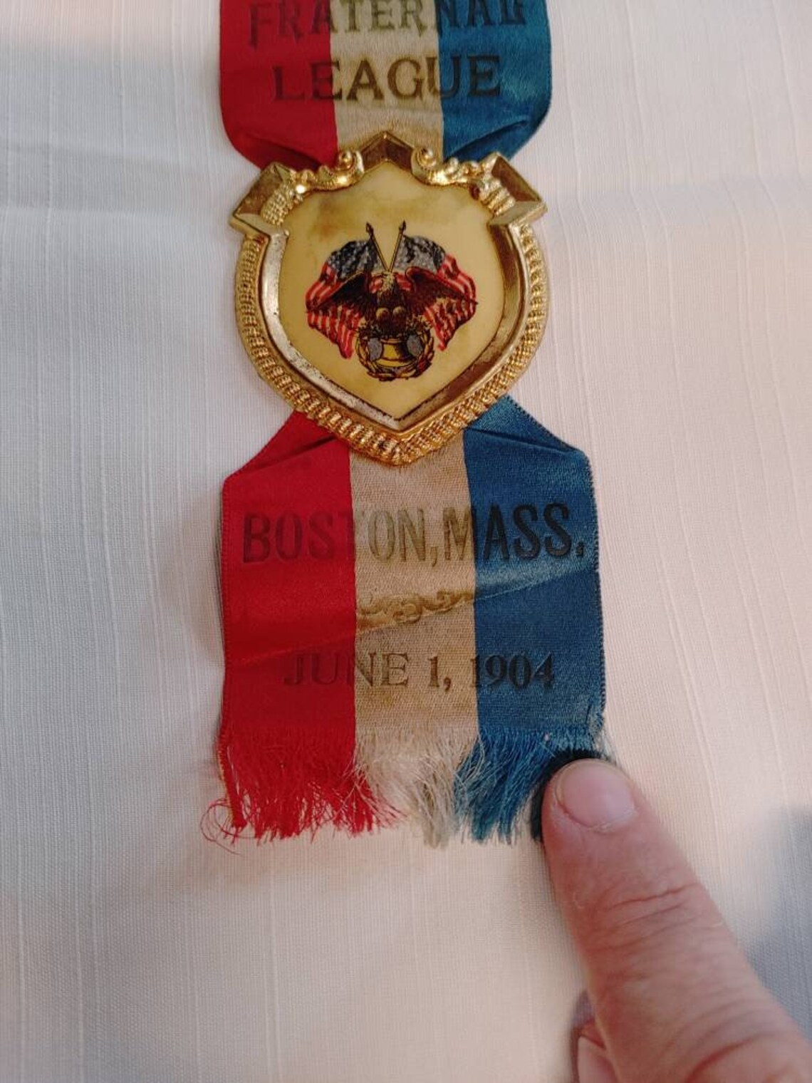 Antique Celluloid Door Keeper Ribbon From Union Fraternal | Etsy