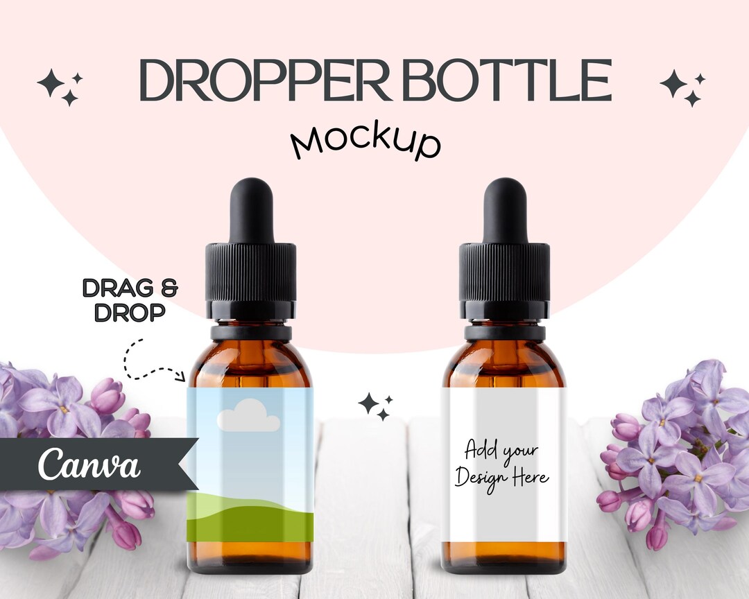 Dropper Mockup, Canva Mockup, Beauty Product, Product Container Mockup ...