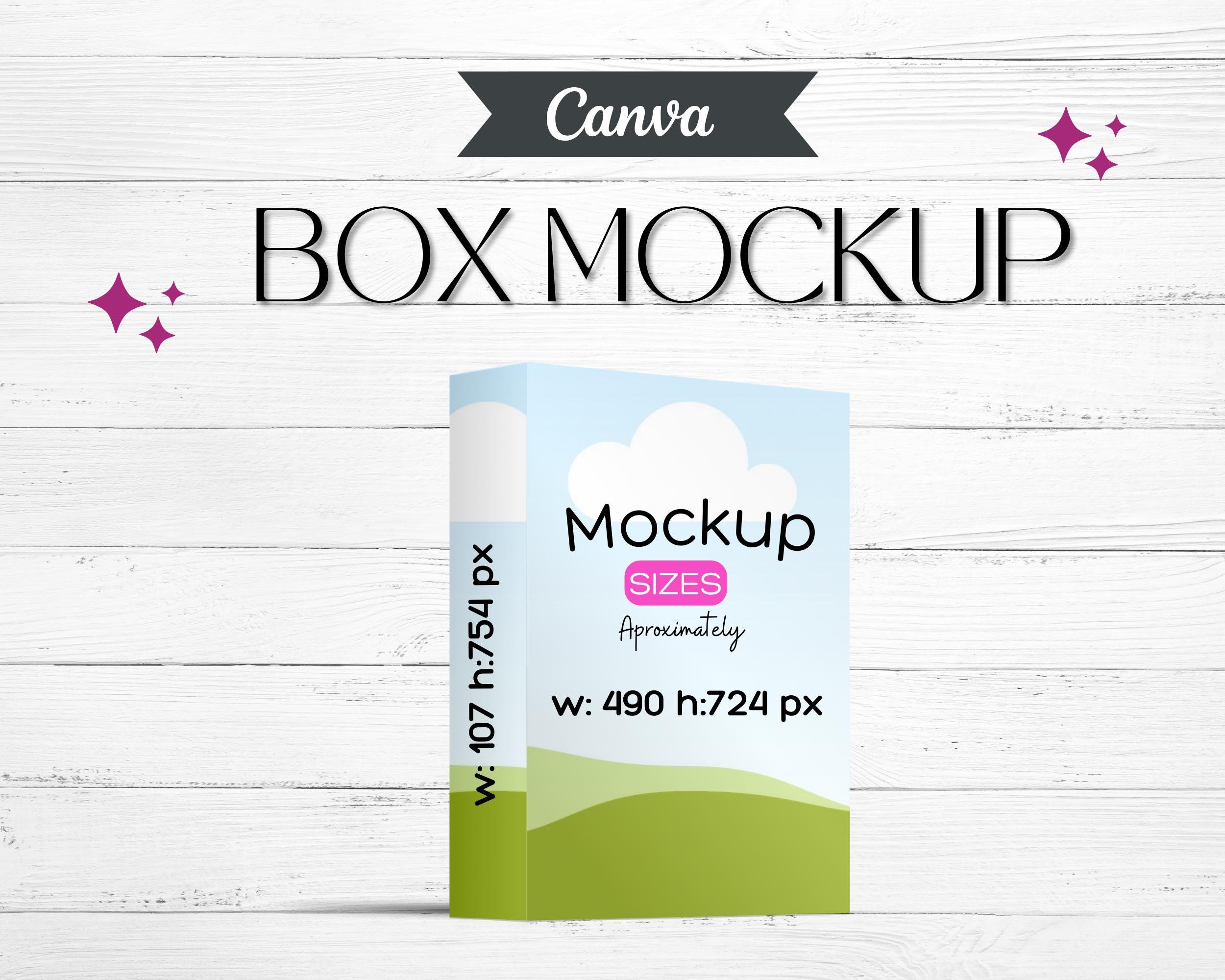 3D Box Mockup Canva Template: Software Product Cover (instant Download ...